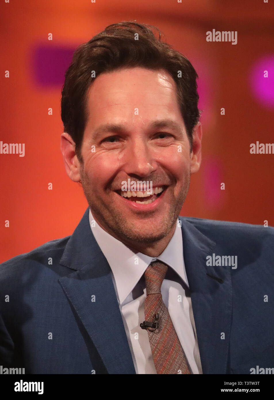 Paul Rudd during the filming for the Graham Norton Show at BBC ...