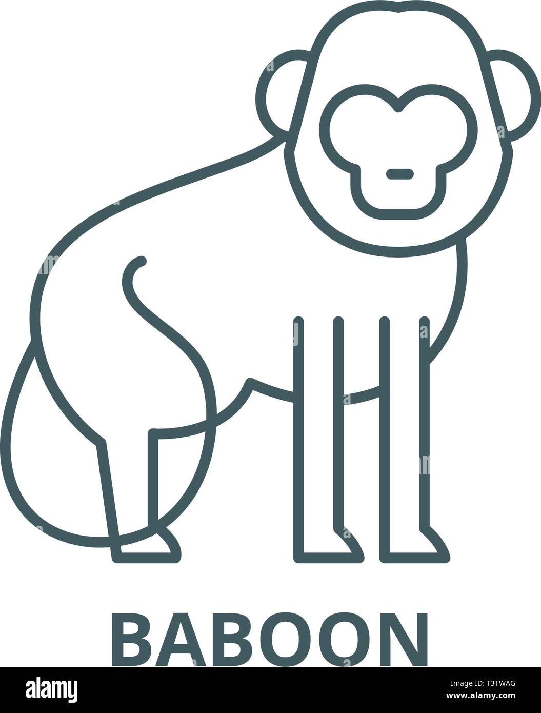 Female baboon Stock Vector Images - Alamy