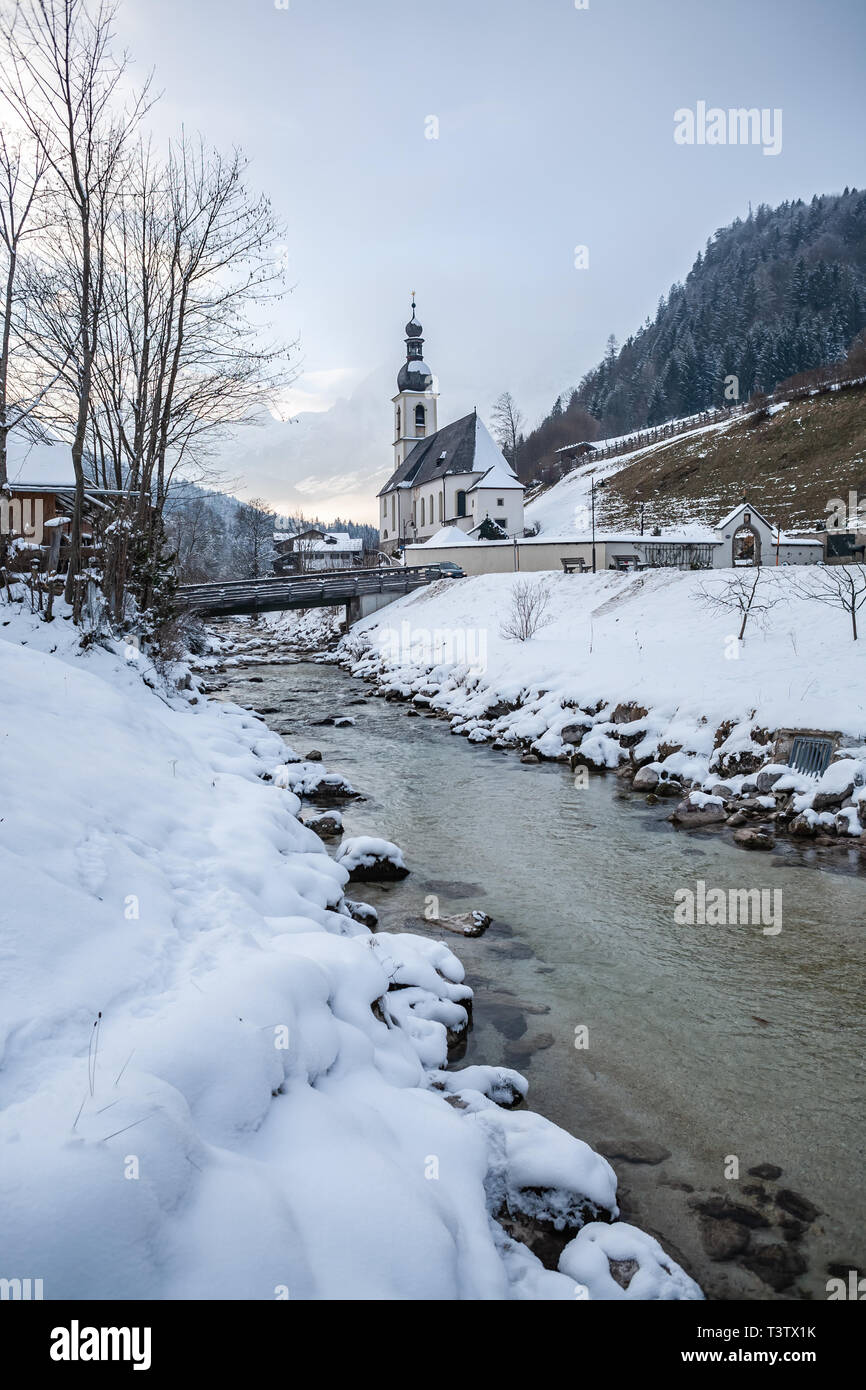 St. Sebastian church in Ramsau in Berchtesgadener Land, Germany Stock ...