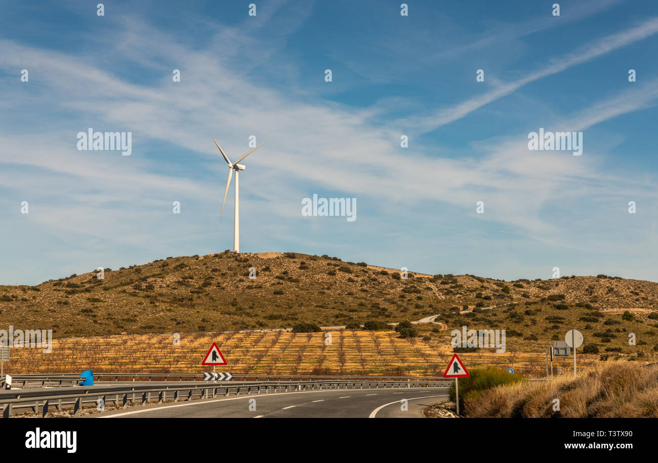 GRANADA SPAIN, DECEMBER 15, 2018 A-92 expressway leading to the city of ...