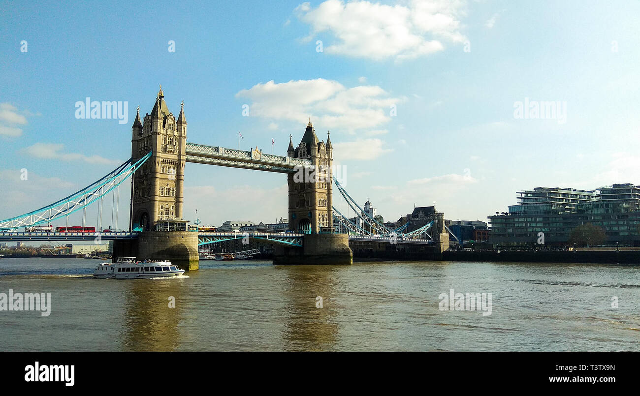London/United Kingdom - 03/21/2019: View on Tower Bridge - the most ...