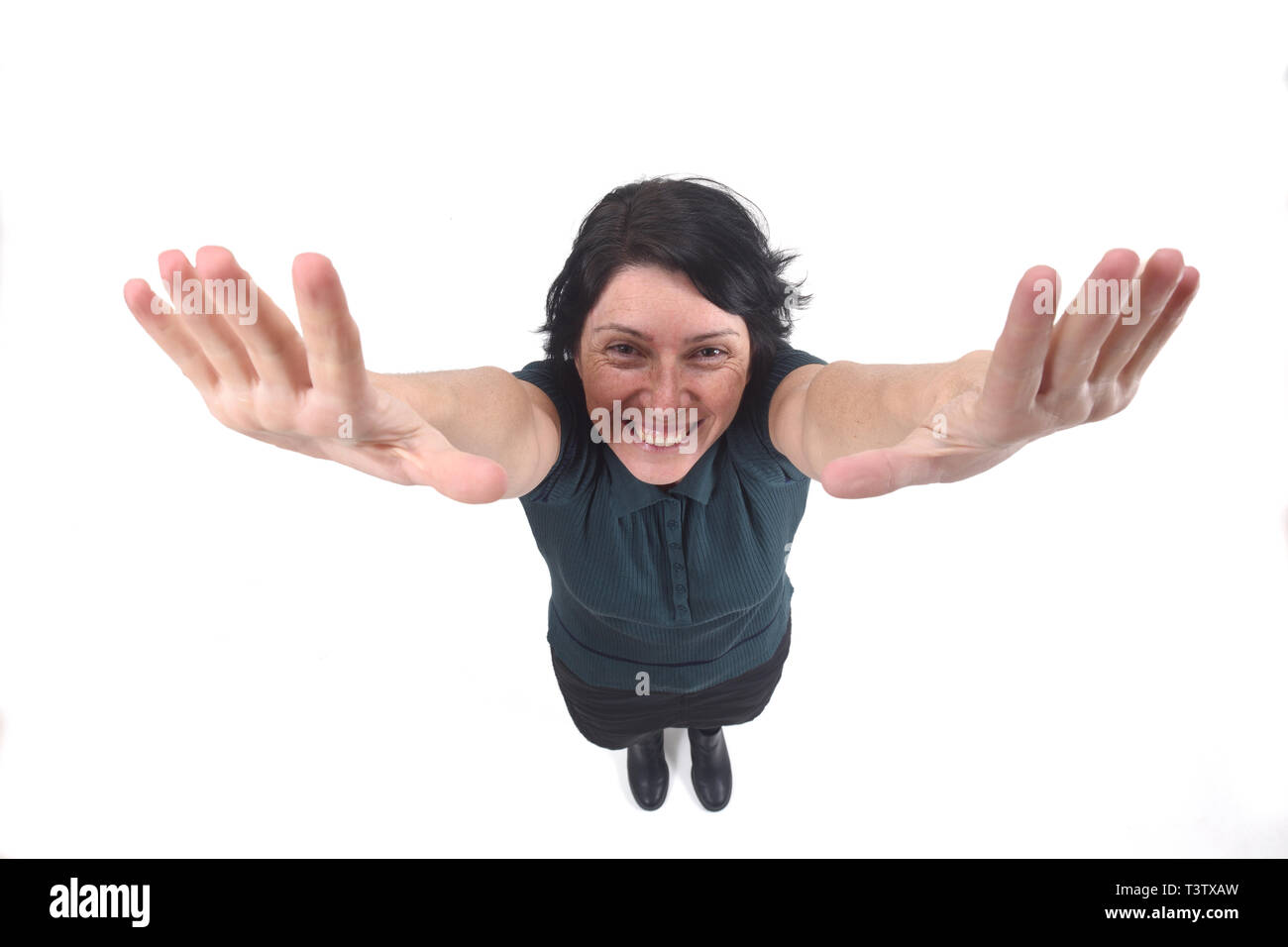 Happy open arms hi-res stock photography and images - Alamy