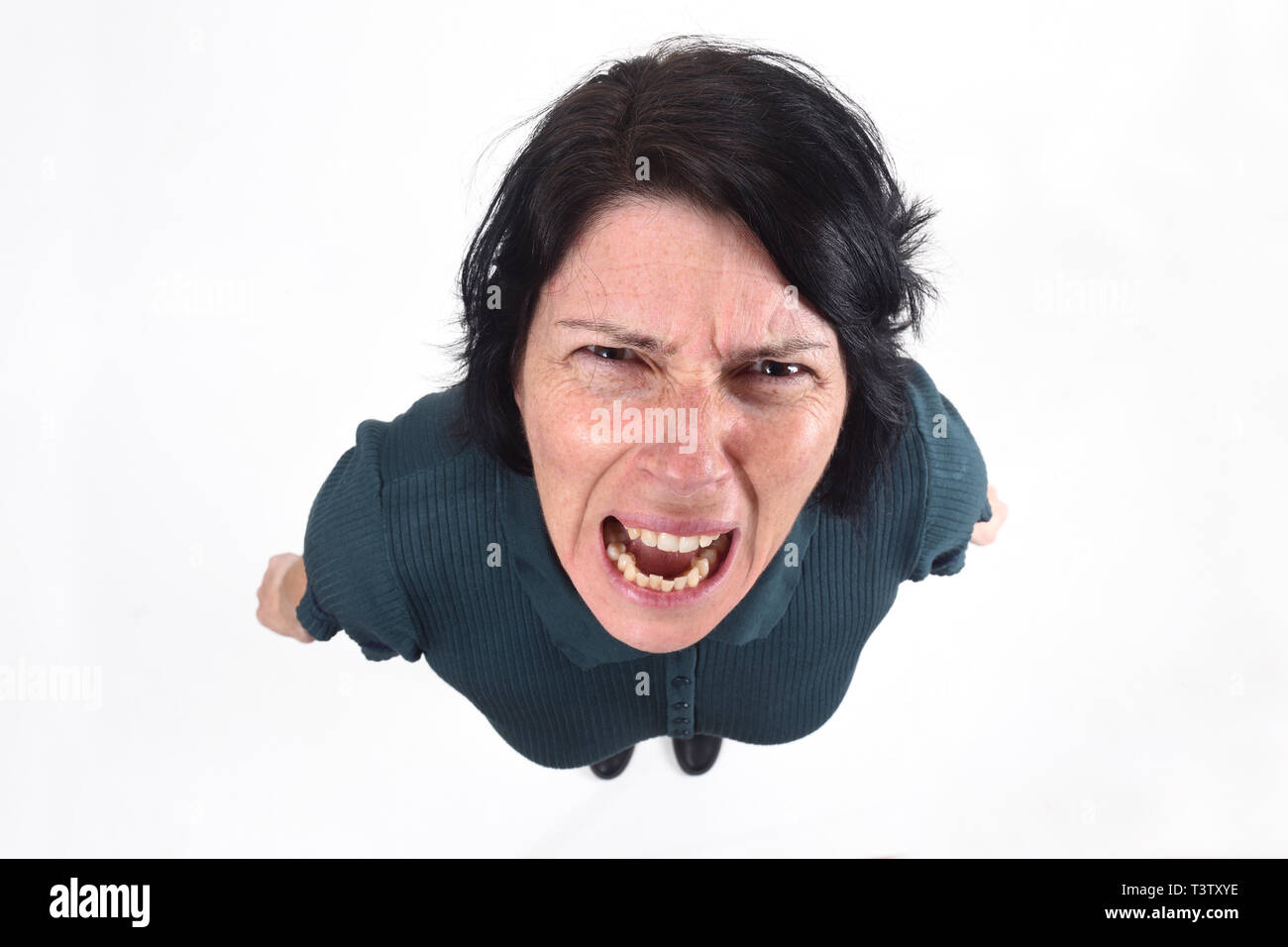 Woman scream from above hi-res stock photography and images - Alamy