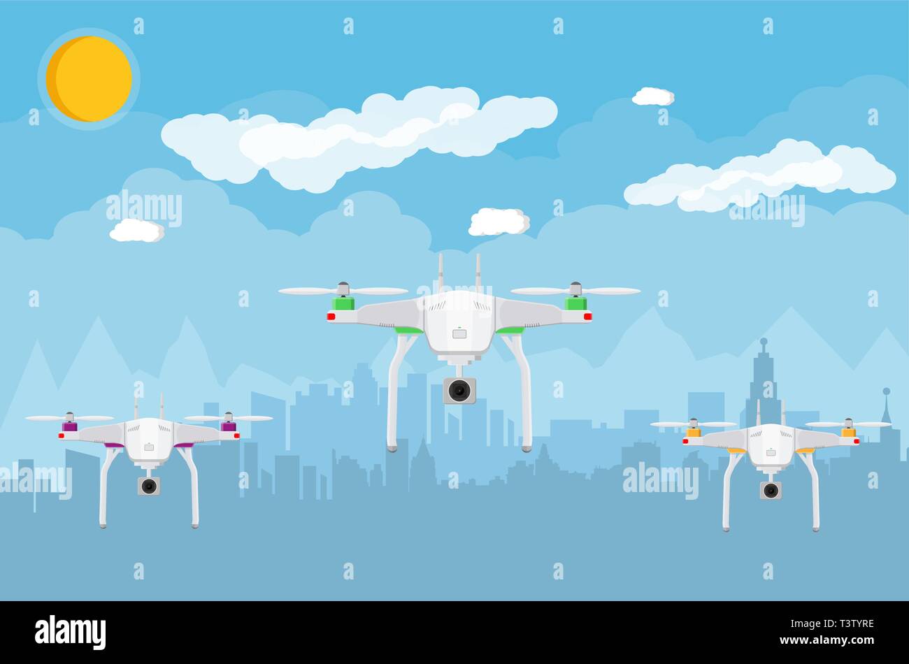 Unmanned reconnaissance aircraft vector vectors hi-res stock ...
