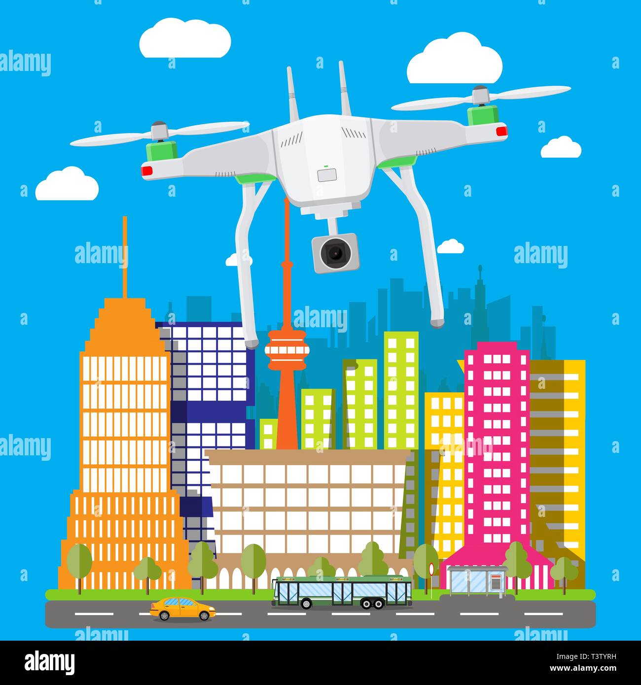 Unmanned reconnaissance aircraft vector vectors hi-res stock ...