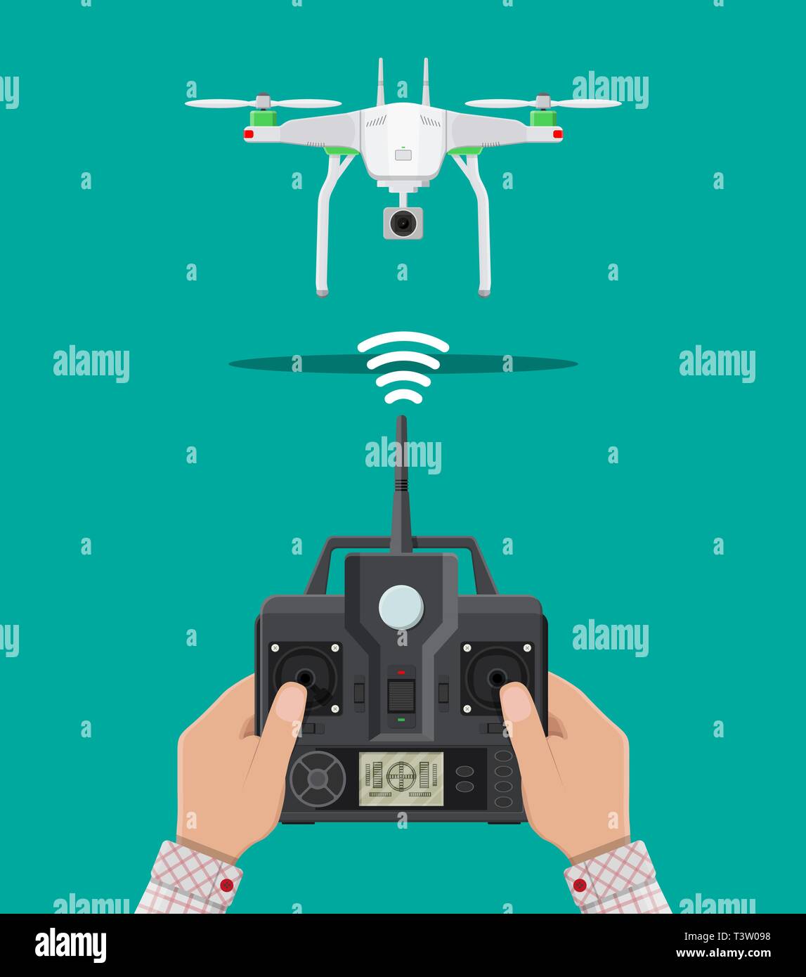 Unmanned reconnaissance aircraft vector vectors hi-res stock ...