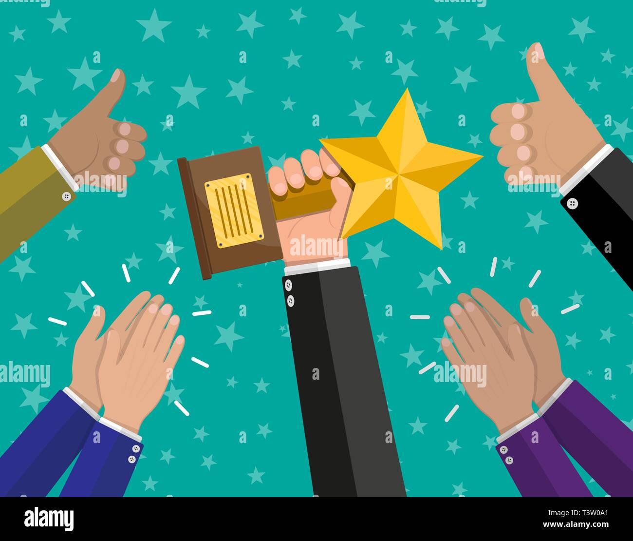 Diverse business people clapping Stock Vector Images - Alamy