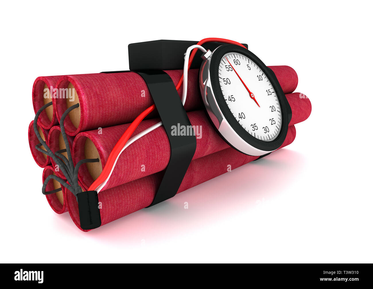 Time clock on fire Cut Out Stock Images & Pictures - Alamy