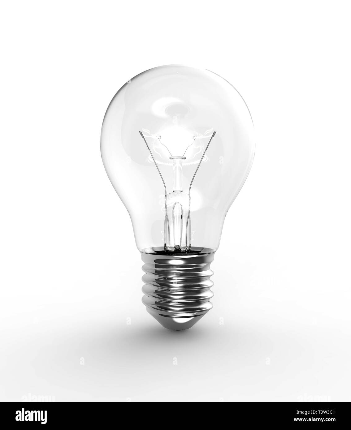 Lit electric light bulb Black and White Stock Photos & Images - Alamy