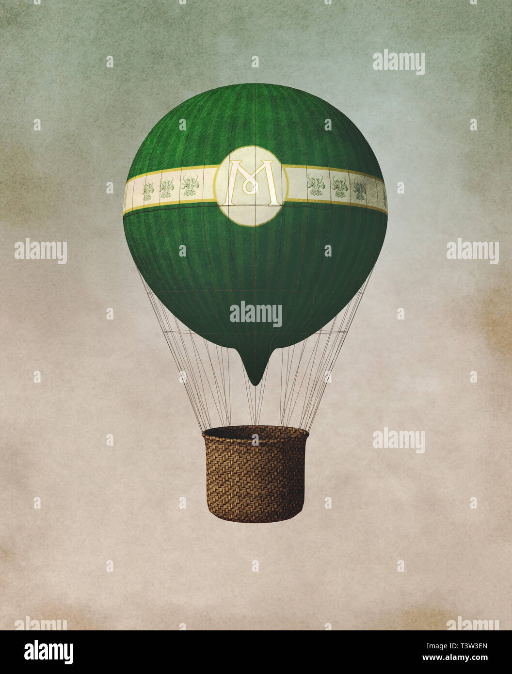 Old balloon poster hi-res stock photography and images - Alamy