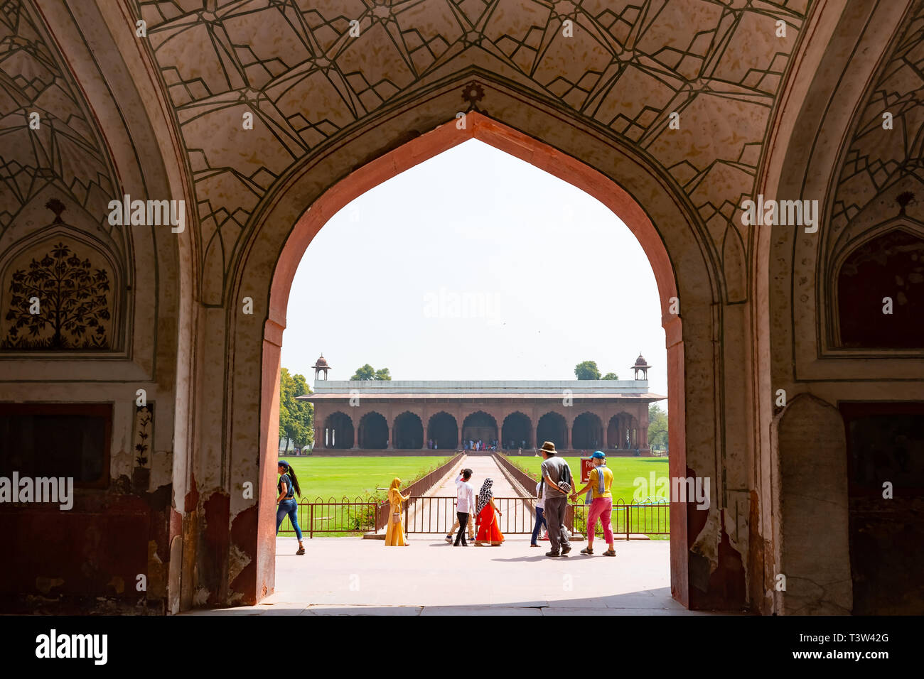 New Delhi, India, Mar 30 2019 - The architecture of the Naubat Khana ...