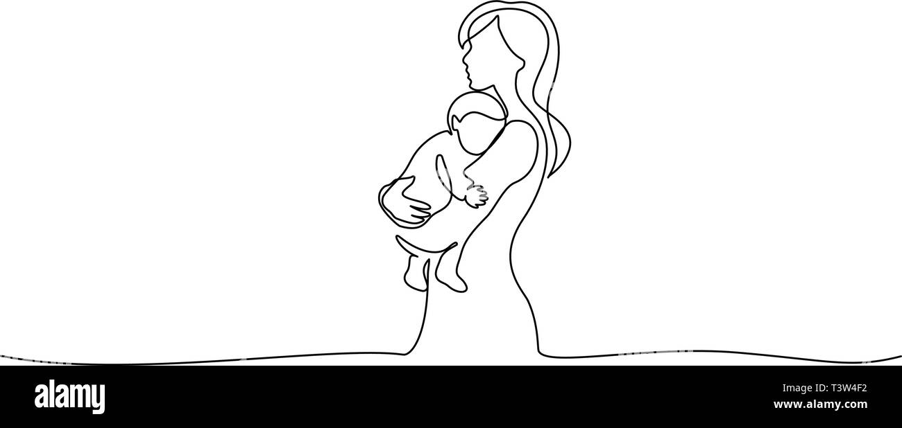 Woman Holding Baby Minimal One Line Art Mother Vector Image, 42% OFF Woman Holding Baby Minimal One Line Art Mother Vector Image, 42% OFF