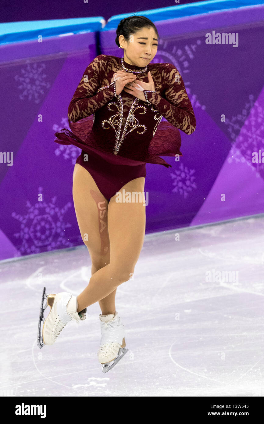 Mirai Nagasu (USA) competing in the Figure Skating - Ladies' Short at ...