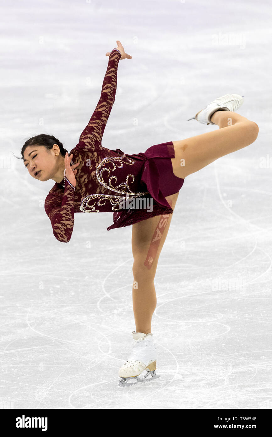 Mirai Nagasu (USA) competing in the Figure Skating - Ladies' Short at ...