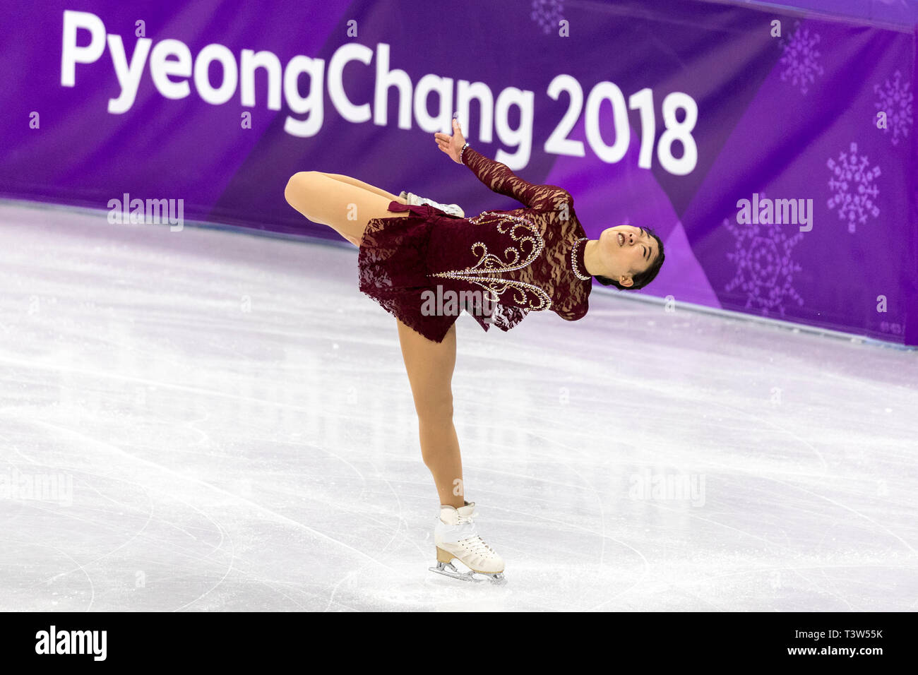 Mirai Nagasu (USA) competing in the Figure Skating - Ladies' Short at ...