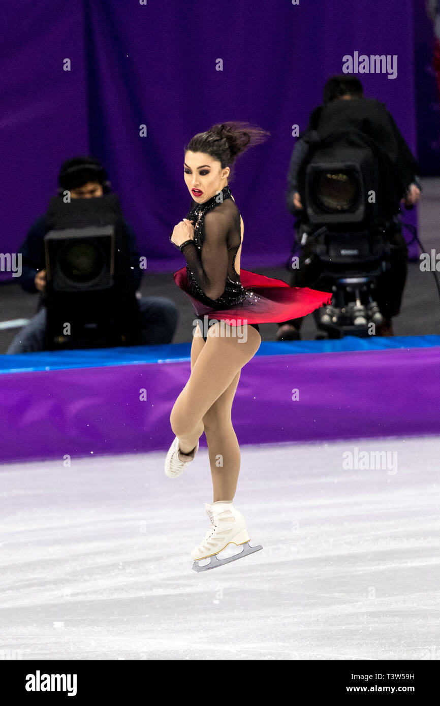 Gabrielle Daleman (CAN) competing in the Figure Skating - Ladies' Short ...