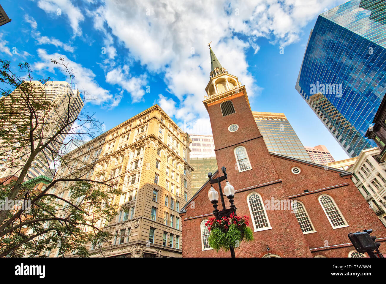 Boston historic center streets at a bright sunny day Stock Photo - Alamy