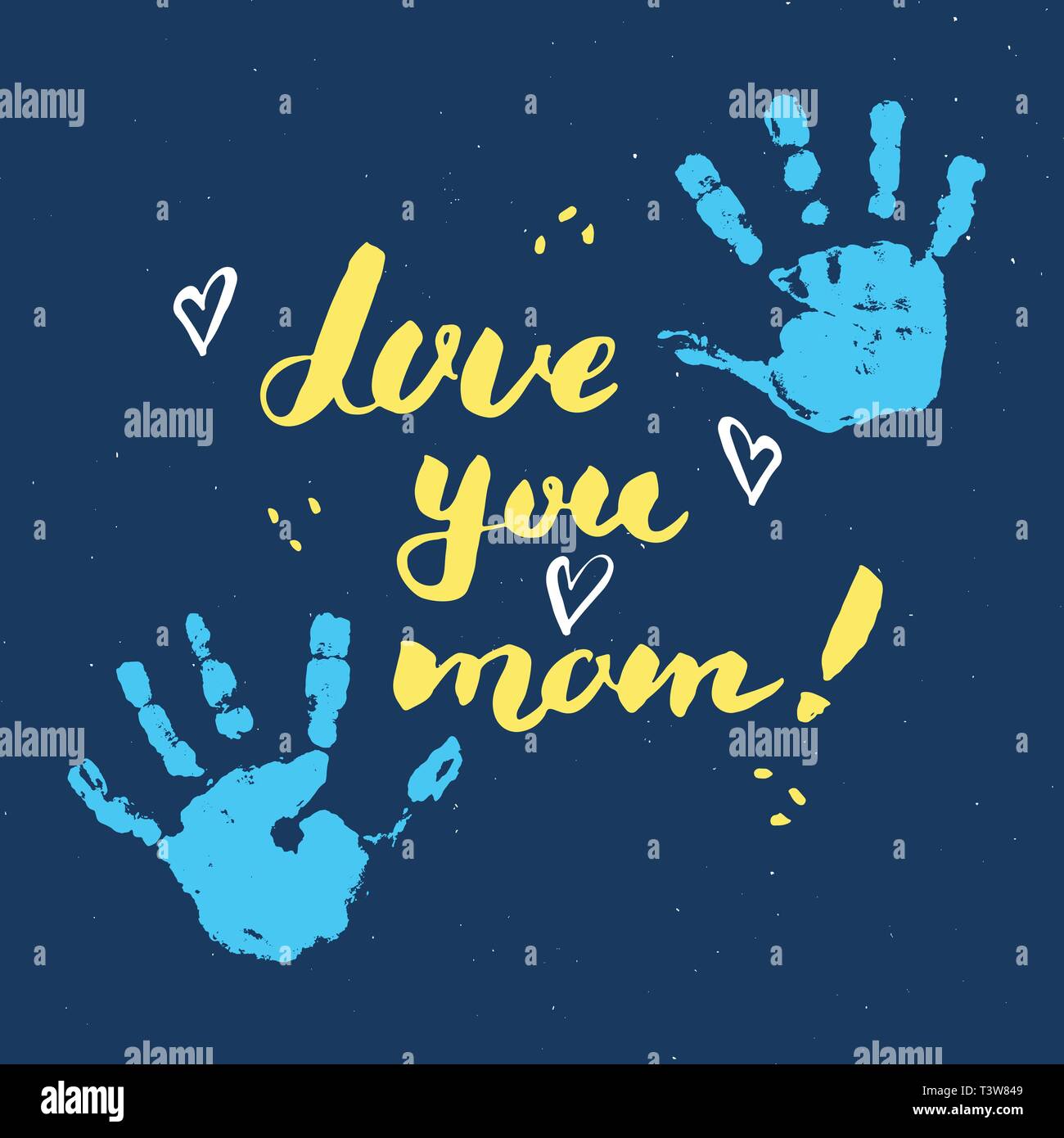 Love you, mom! Calligraphy handwritten lettering sign, Mother's Day ...