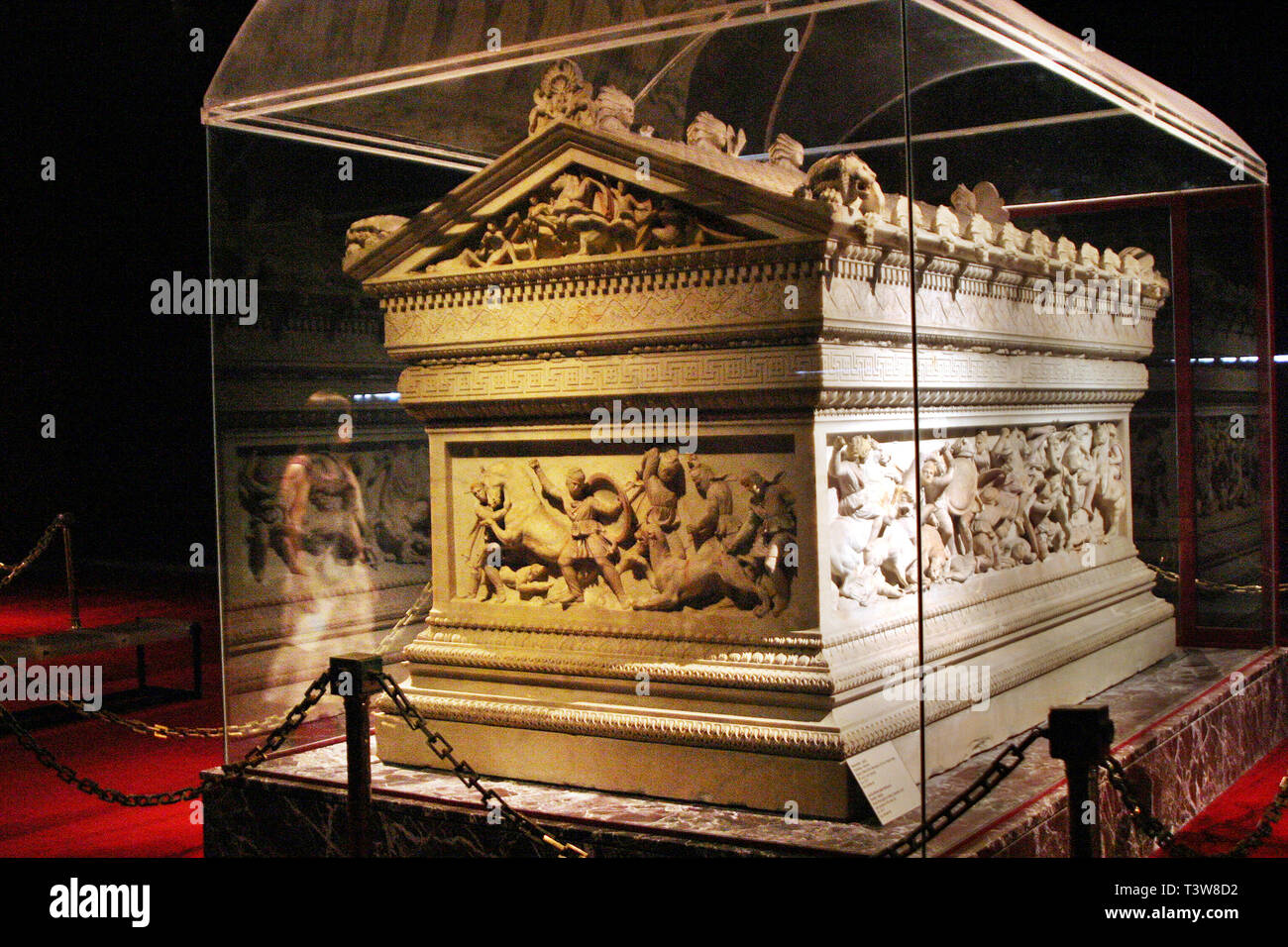 Great Alexander's Sarcophagus at Istanbul Archeology Museum in Istanbul ...