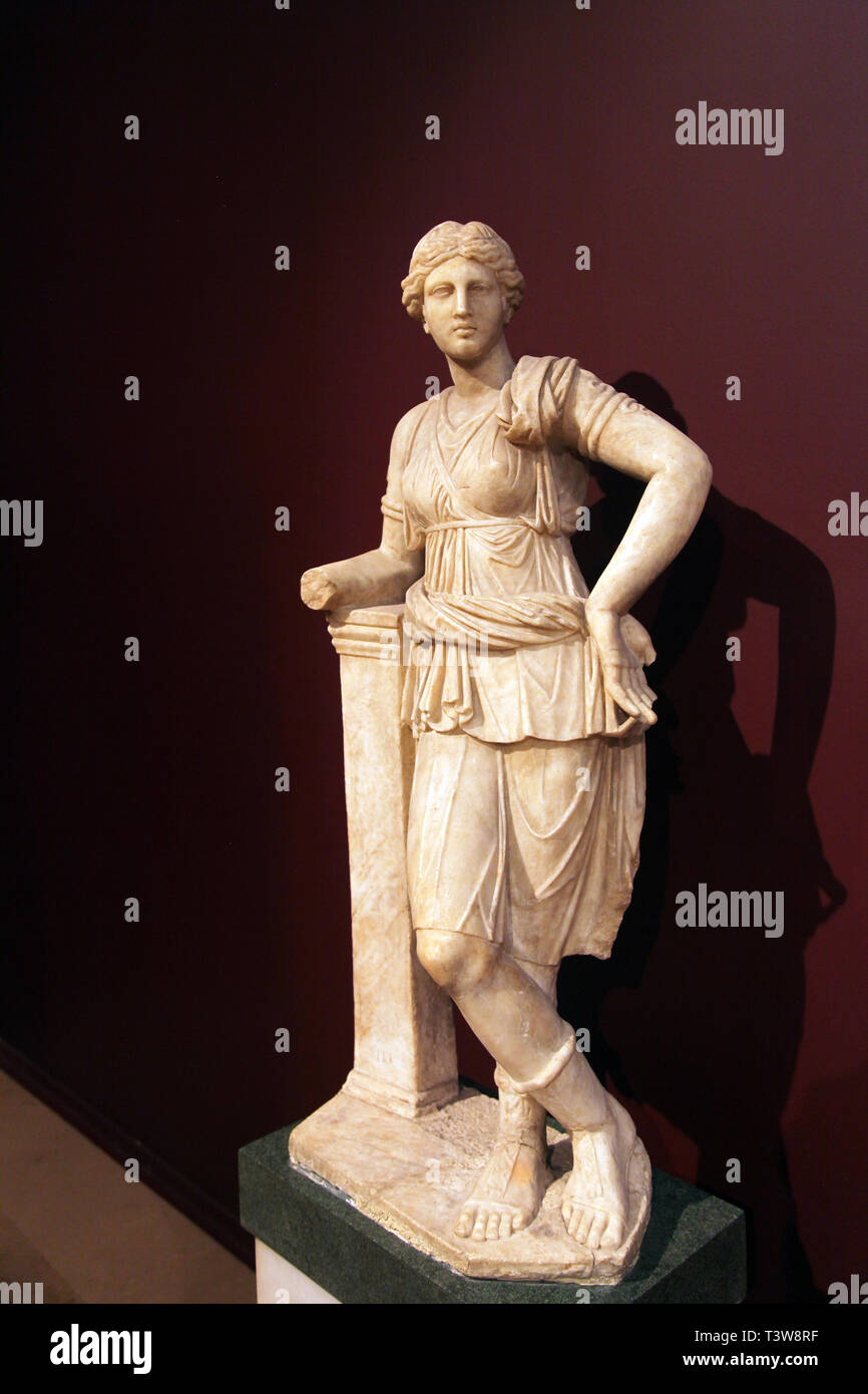 Moon, forests and hunting God Artemis Statue at Istanbul Archeology ...