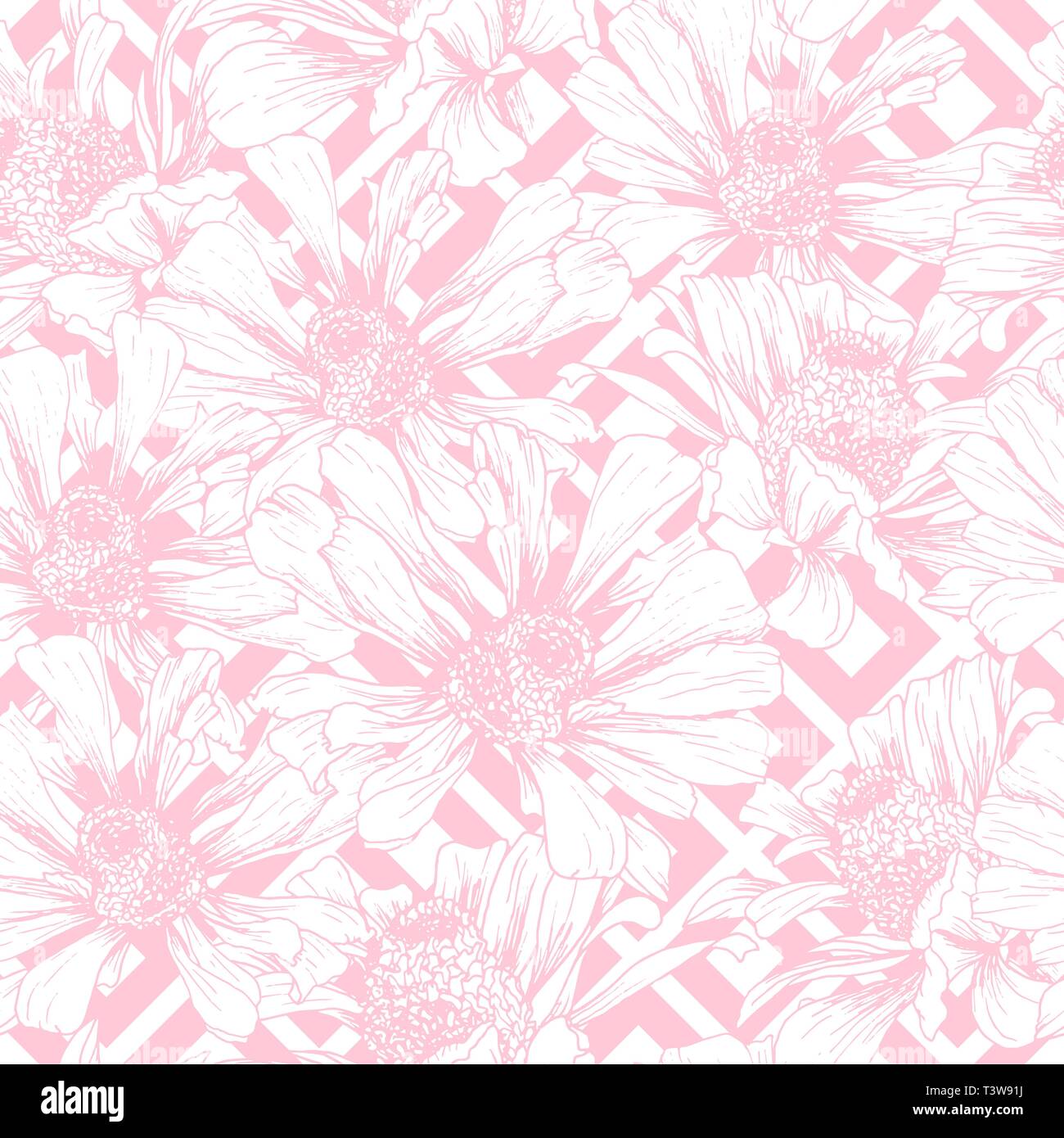 Romantic Pink Seamless Pattern for Valentines Day Holiday Wrapping ...