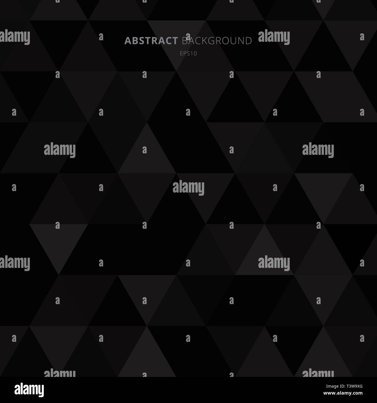 Abstract black triangles pattern on dark background minimal style ...