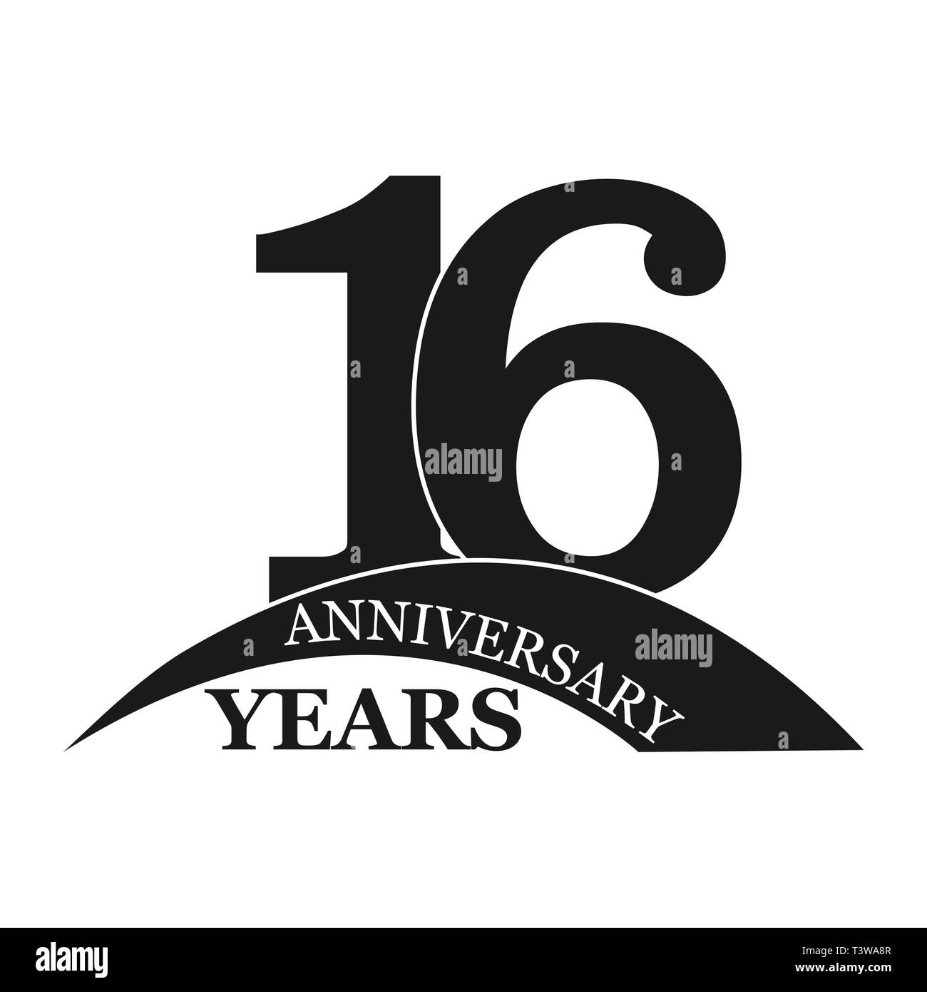 16 birthday logo hi-res stock photography and images - Alamy