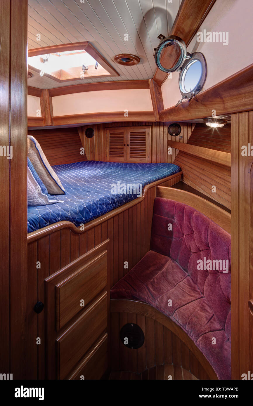 Sleeper in boat cabin Stock Photo - Alamy