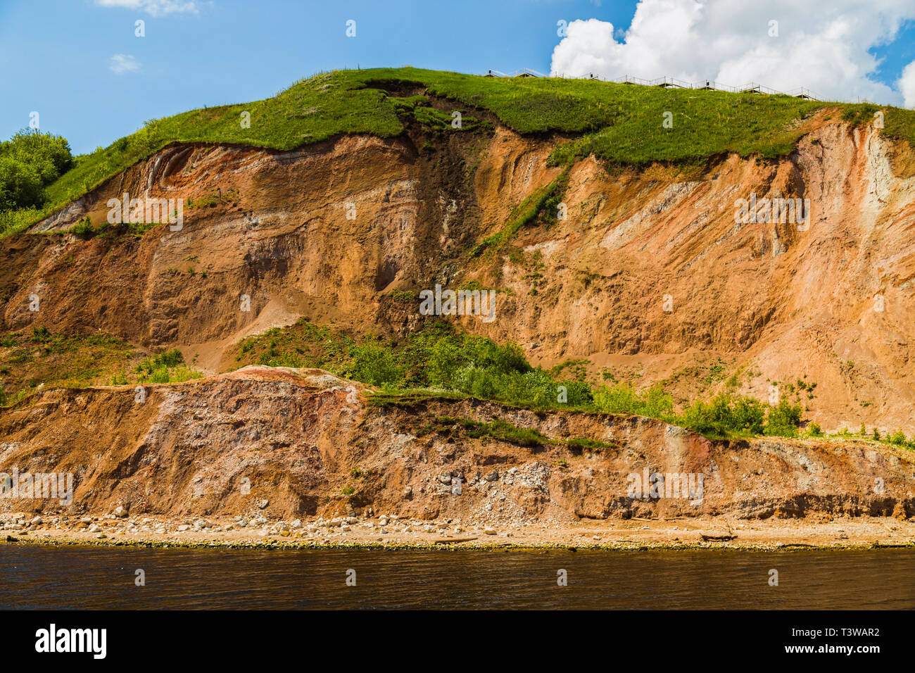Summer landscape with river and forest on a riverside Stock Photo - Alamy