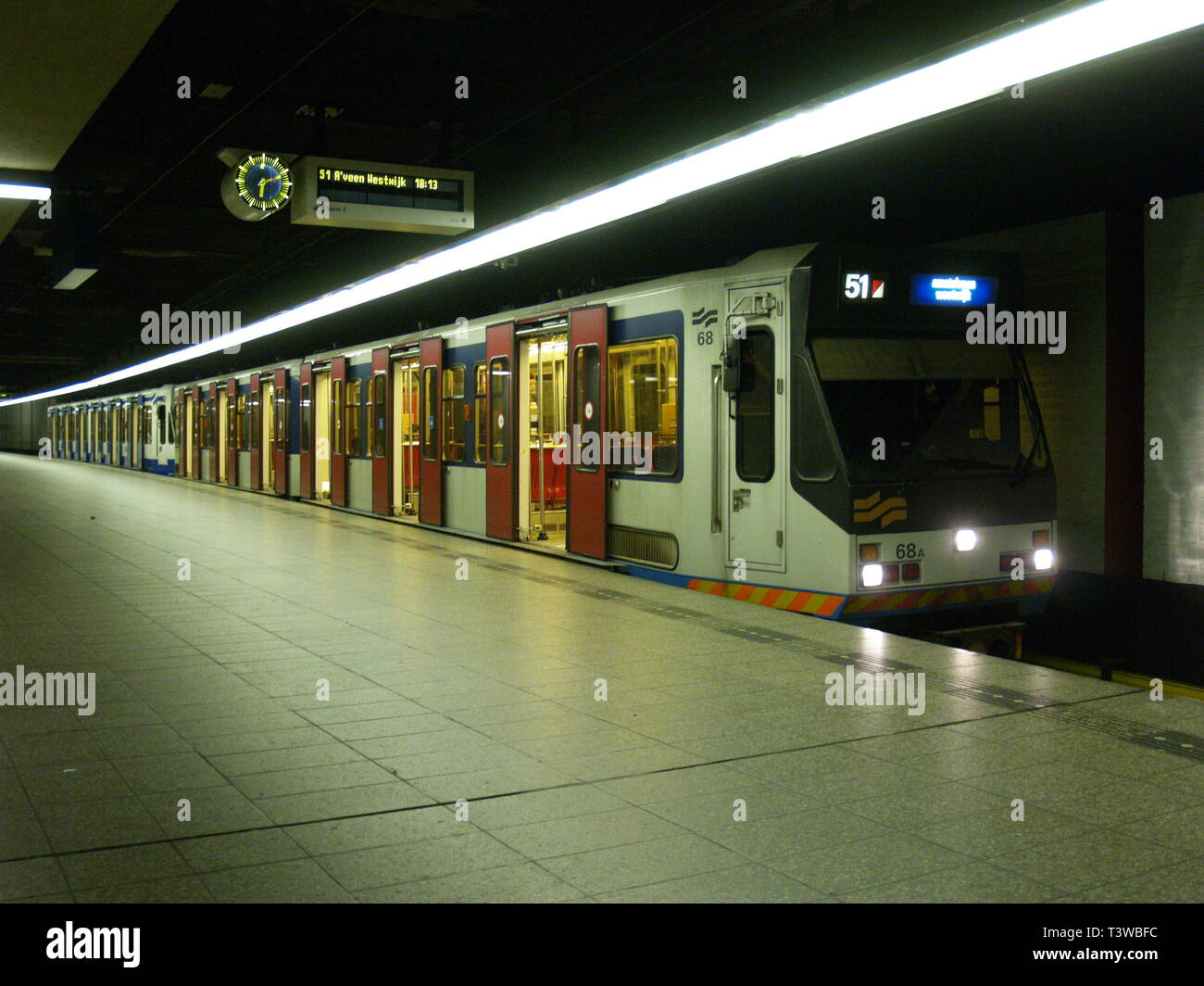 Amsterdam, Metro Linie 51 Stock Photo - Alamy