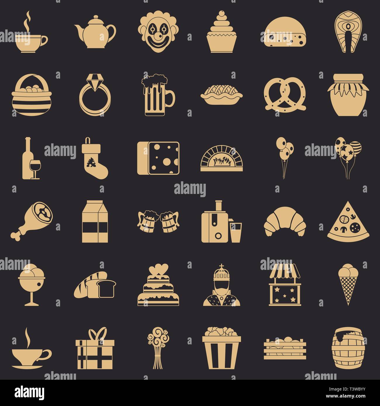 Great bounty icons set, simple style Stock Vector Image & Art - Alamy