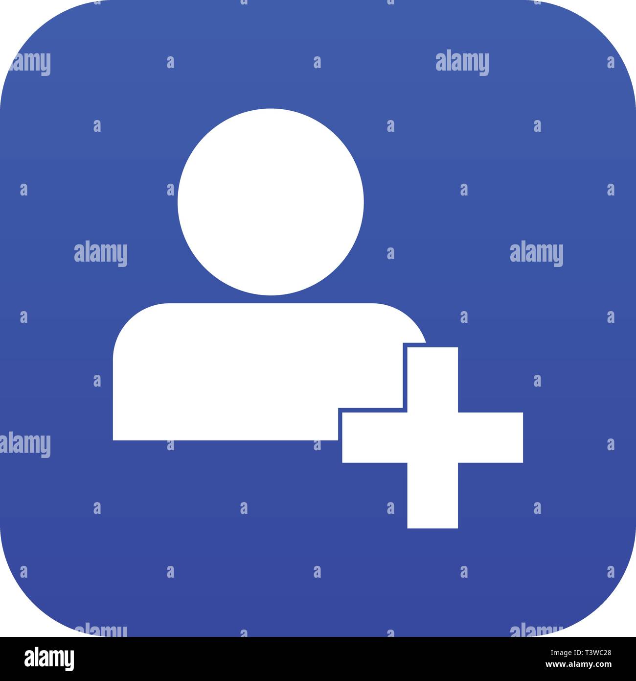 Add new user account icon digital blue Stock Vector Image & Art - Alamy