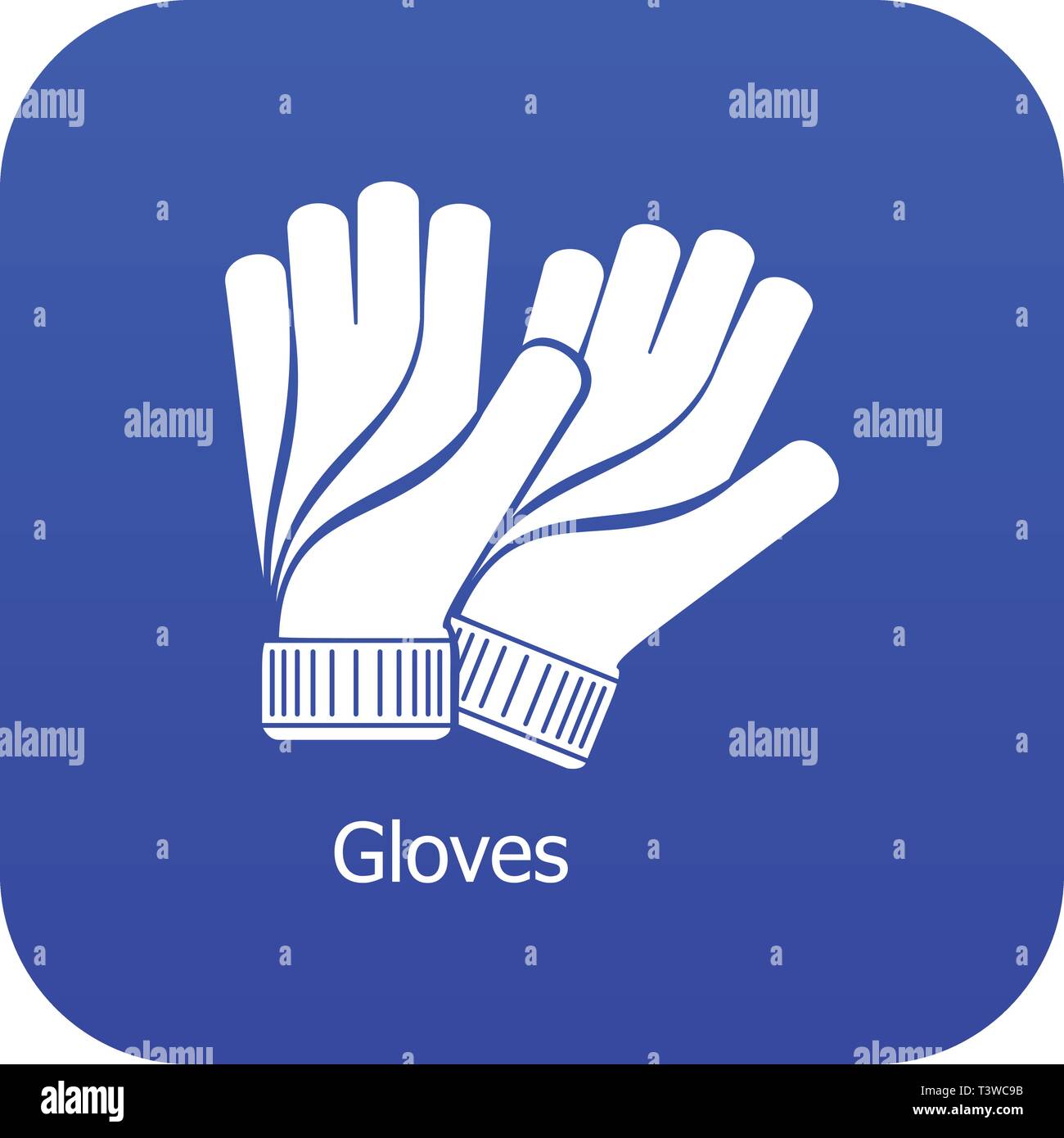 Gloves icon blue vector Stock Vector Image & Art - Alamy