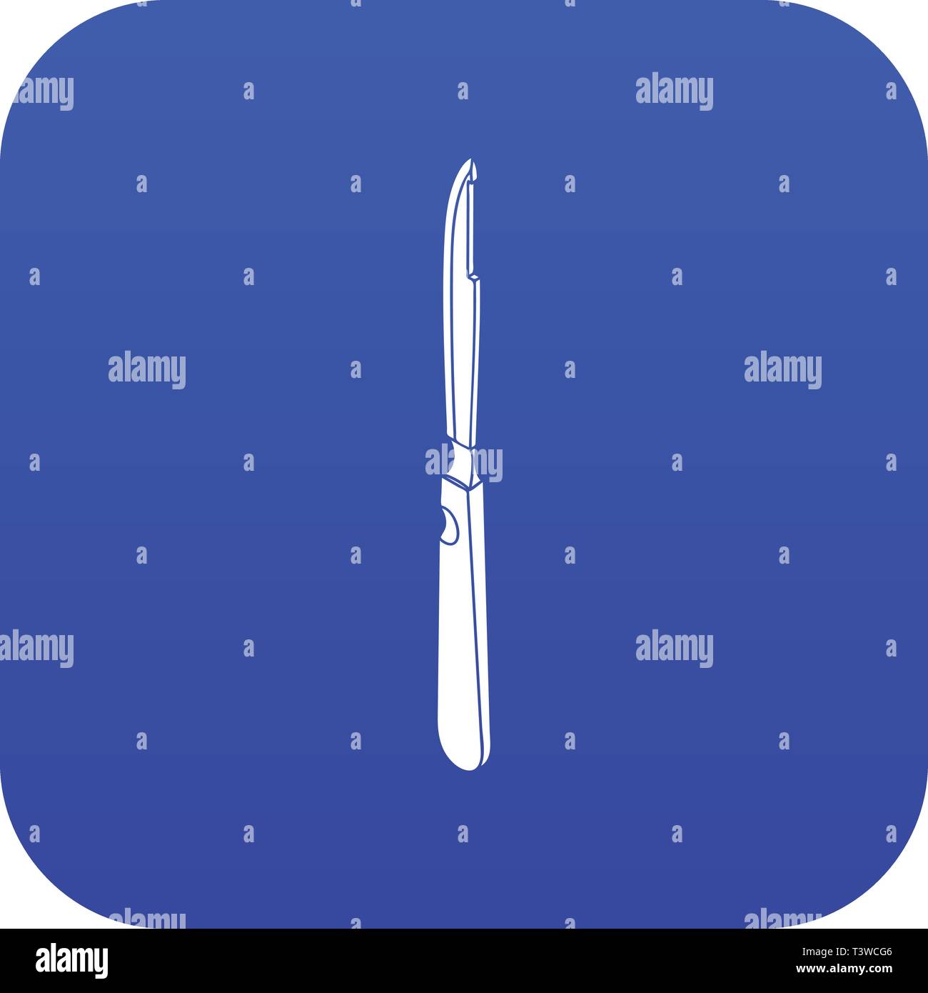 Medical scalpel icon blue vector Stock Vector Image & Art - Alamy