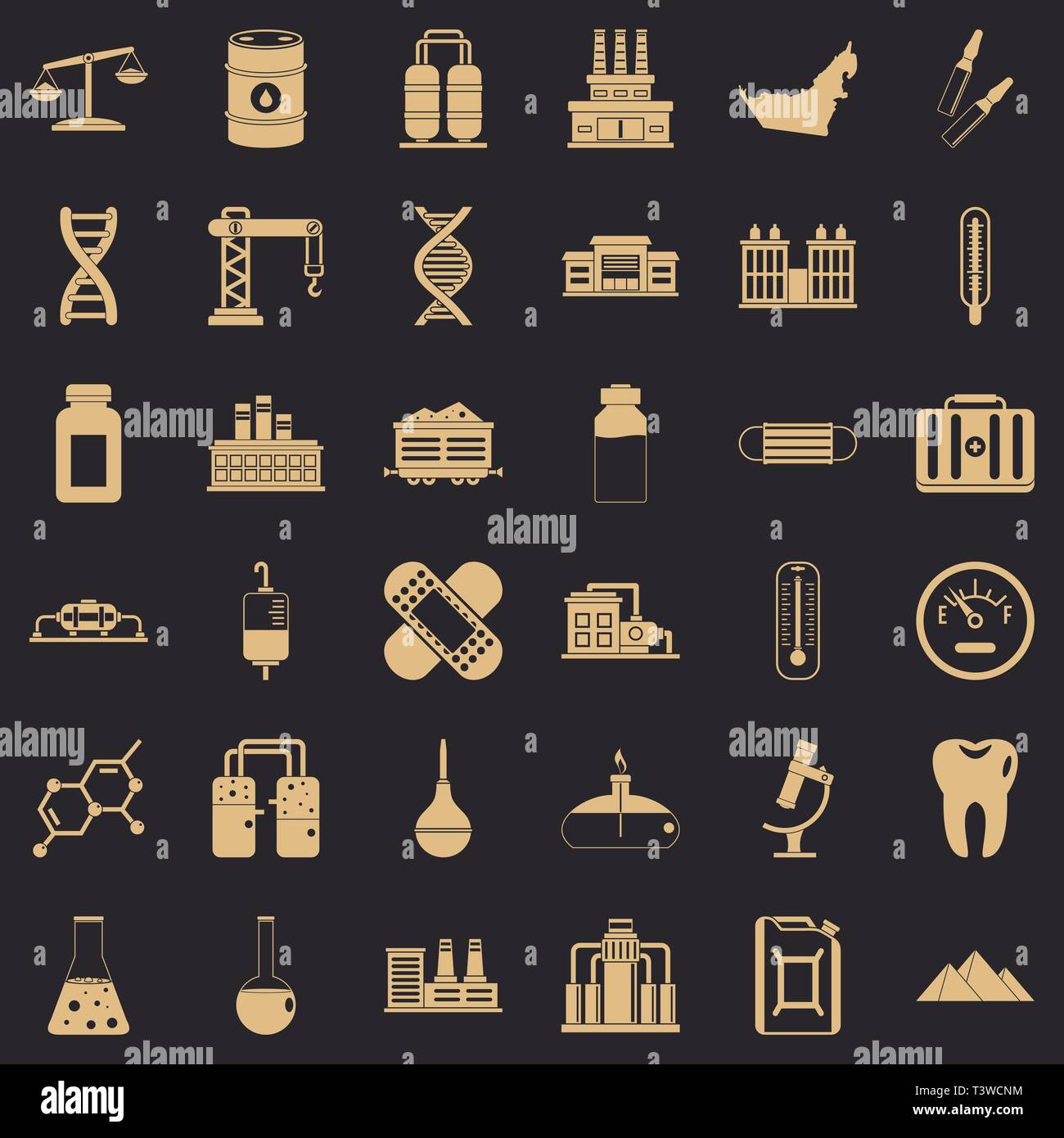 Chemical barrel icons set, simple style Stock Vector Image & Art - Alamy