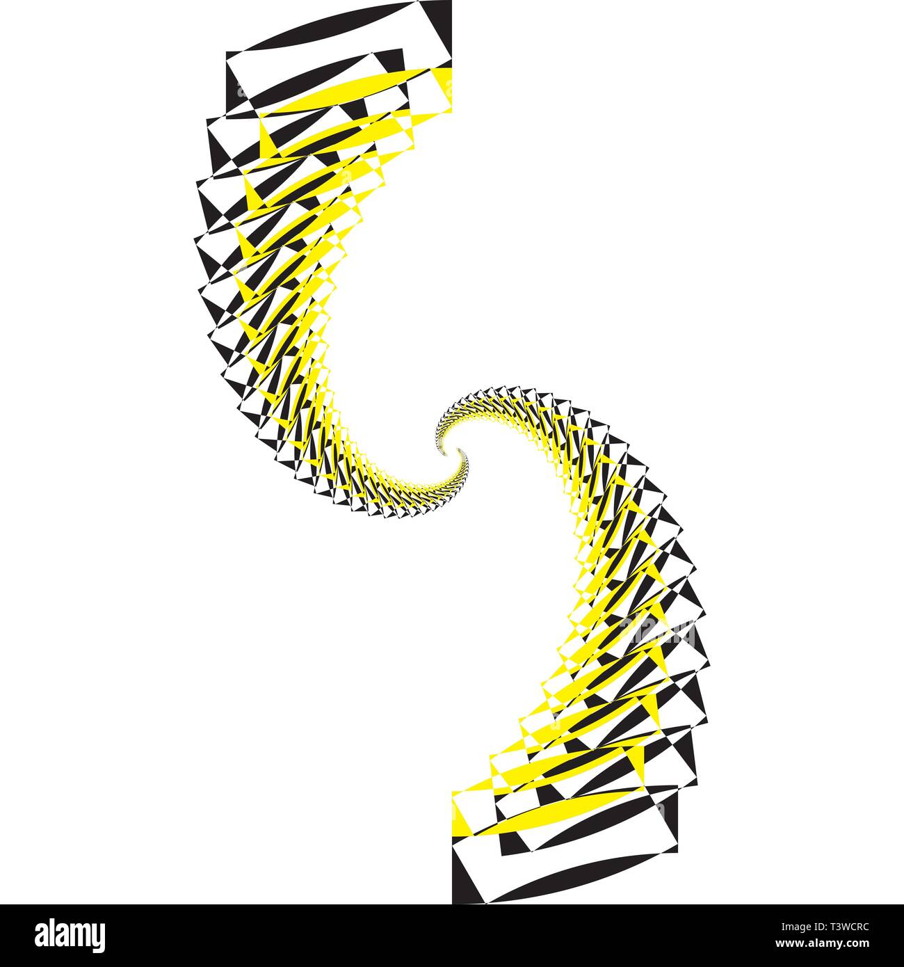black yellow arabesque abstract stairs infinite perspective on ...