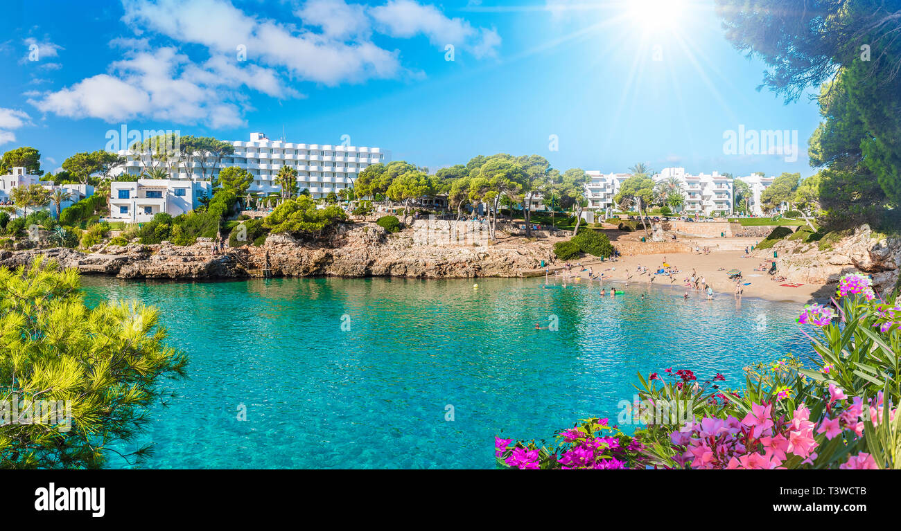 Cala Dor beach at Cala d'Or city, Palma Mallorca Island, Spain Stock ...