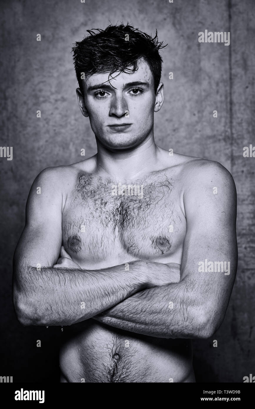 Matty Lee poses for a photo at the Aquatics centre at the Queen ...