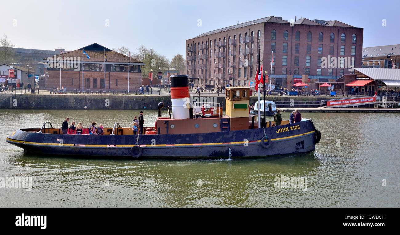 Bristol historic John King diesel tug boat built in 1935 to tow cargo ...