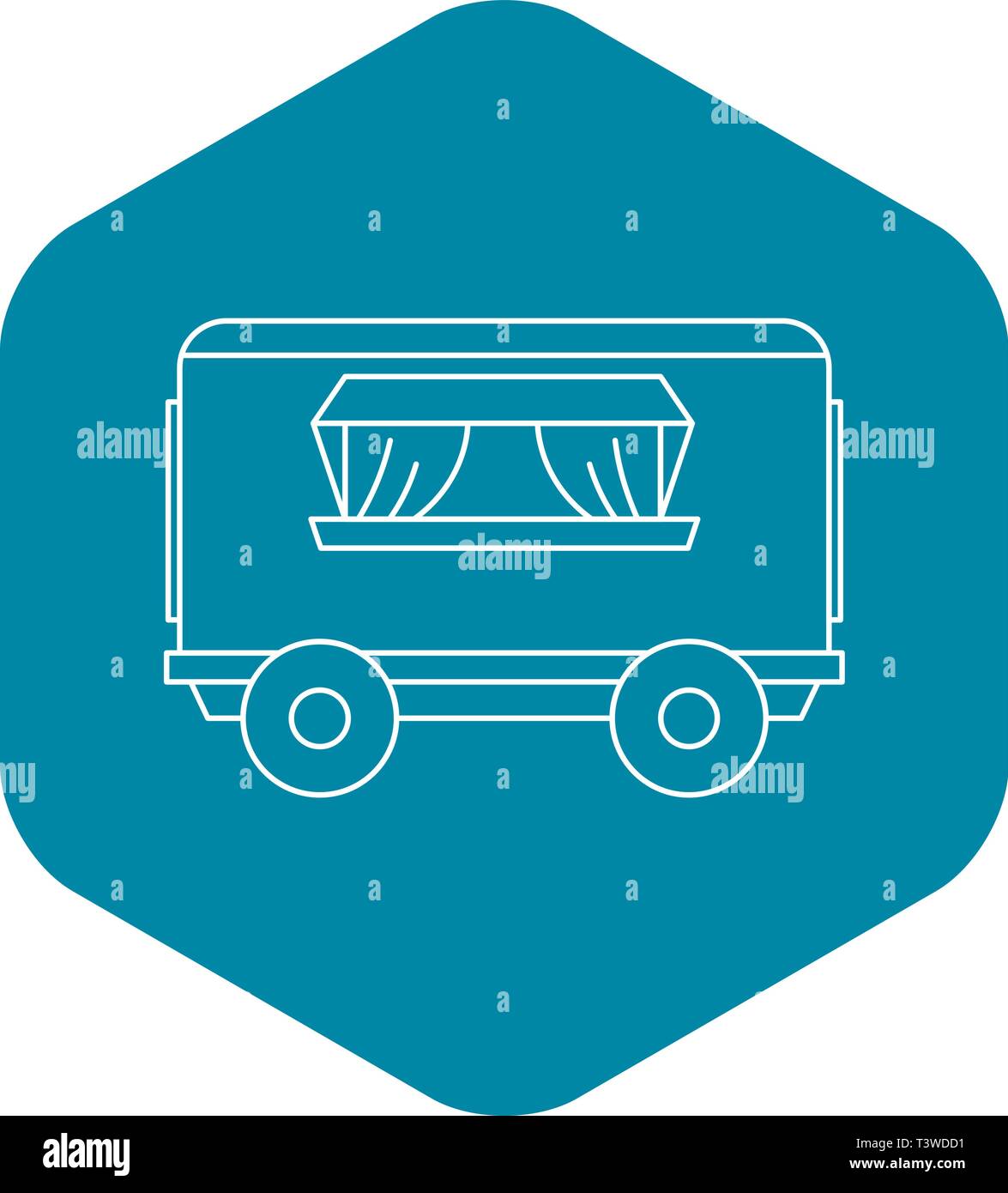 Street food trailer icon, outline style Stock Vector Image & Art - Alamy