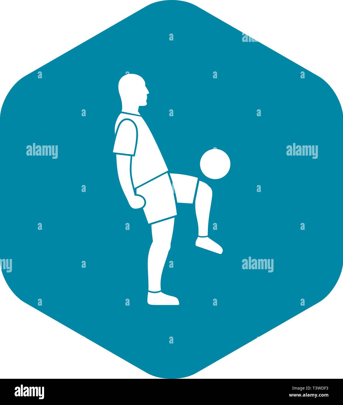 Soccer player man icon, simple style Stock Vector Image & Art - Alamy