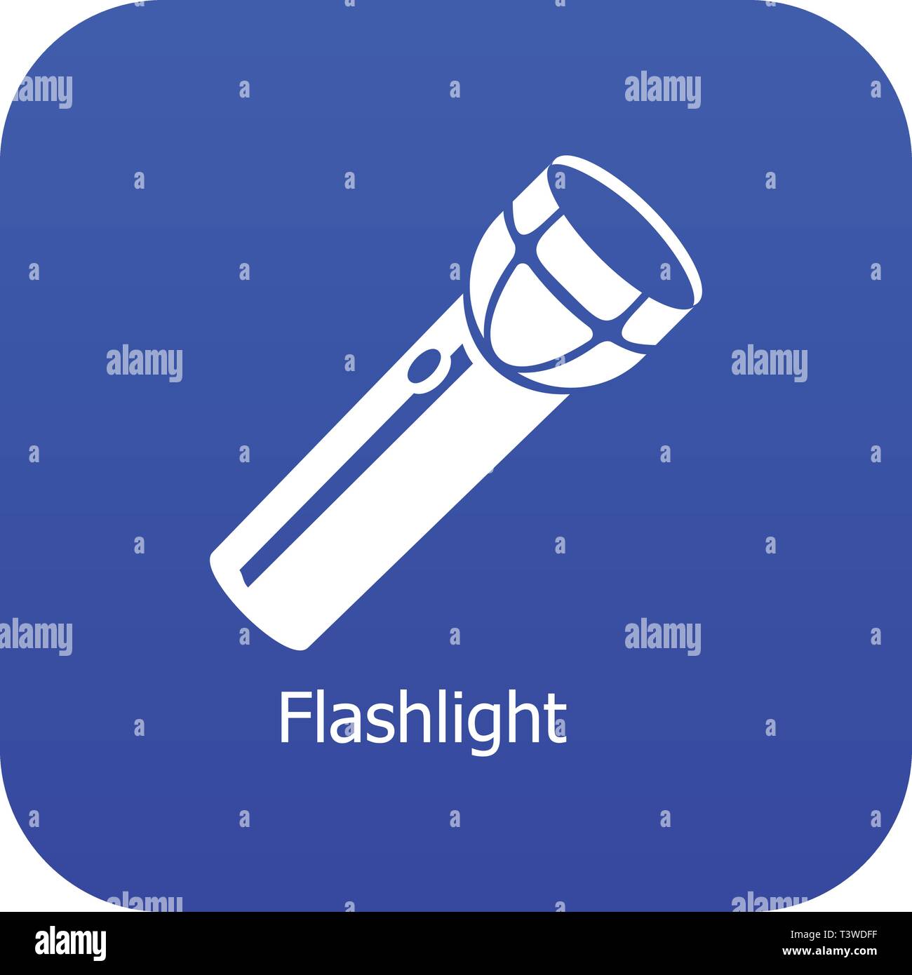 Flashlight icon blue vector Stock Vector Image & Art - Alamy