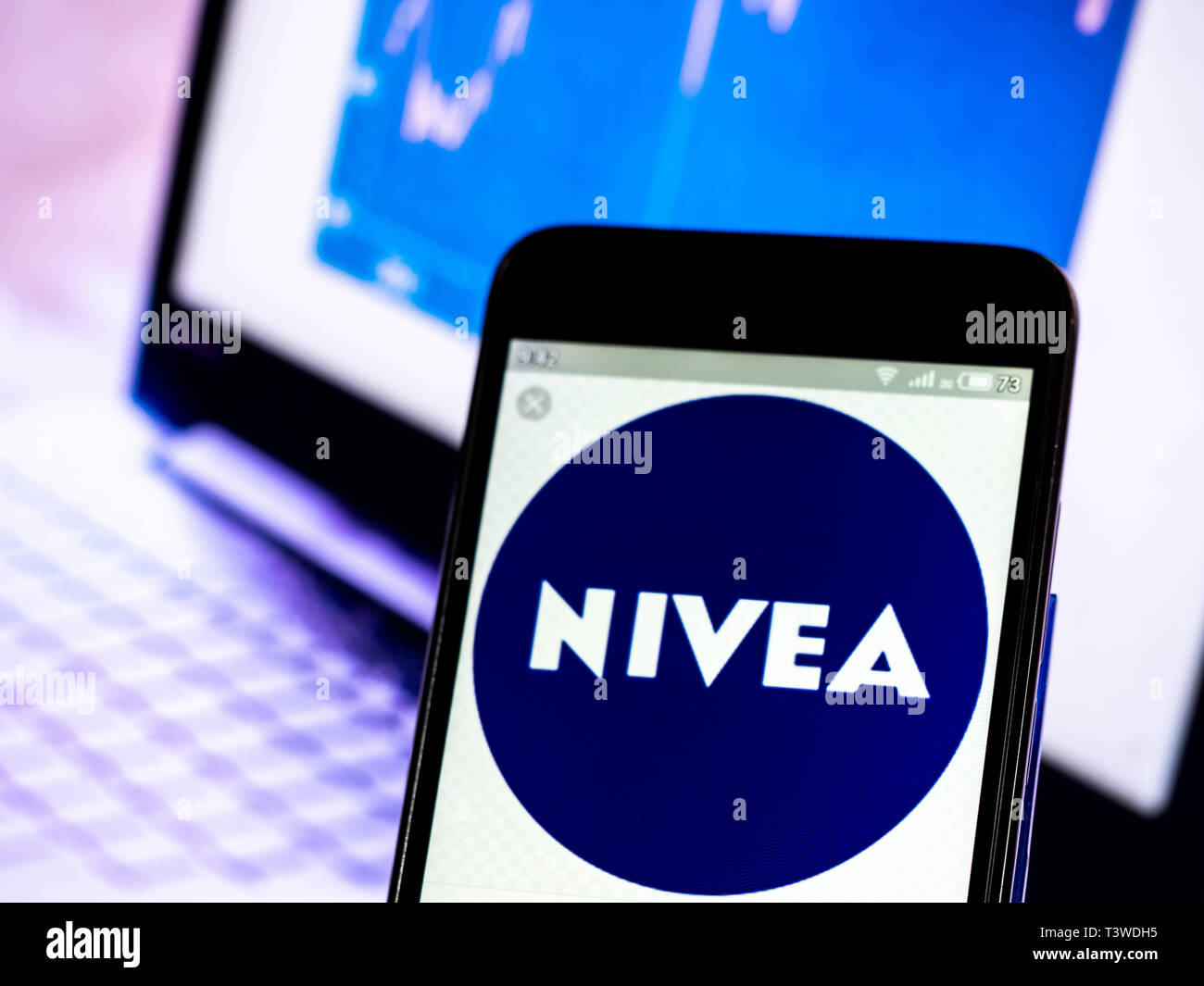 In this photo illustration a NIVEA is a German personal care brand is ...