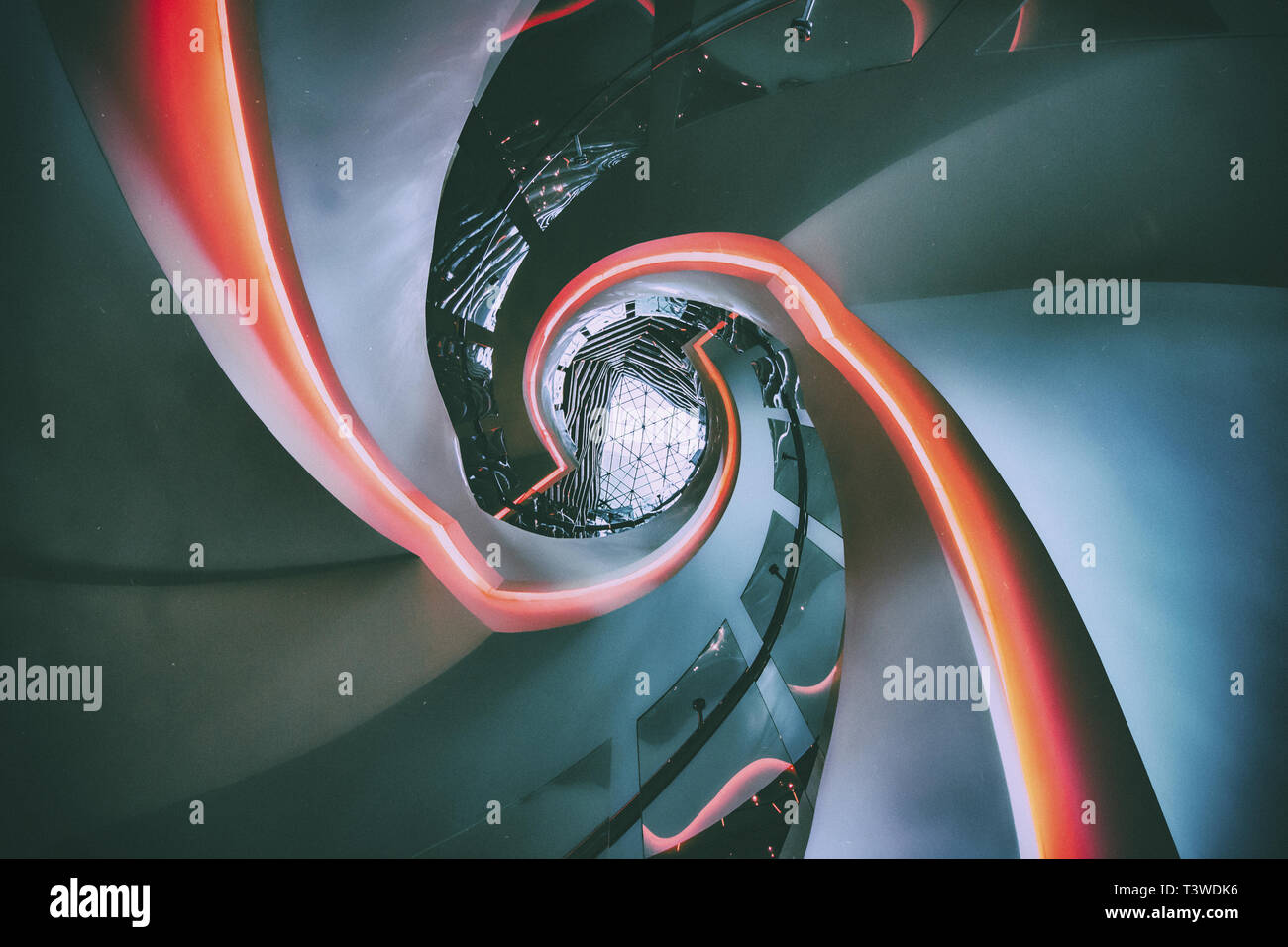 Low angle shot of the Spiral ladder Stock Photo - Alamy