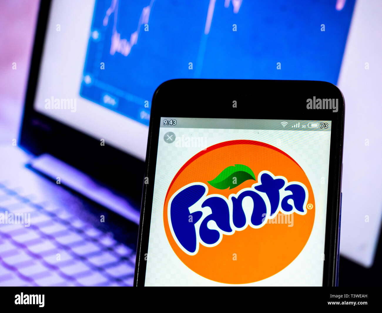 In this photo illustration a Fanta is a brand of fruit-flavored ...