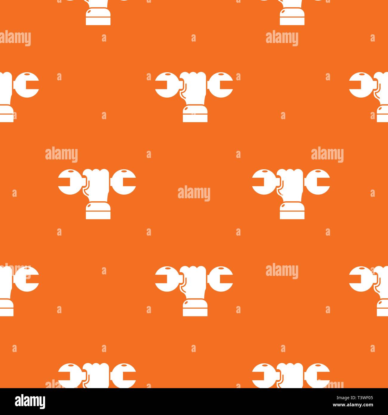 Hand wrench pattern vector orange Stock Vector Image & Art - Alamy