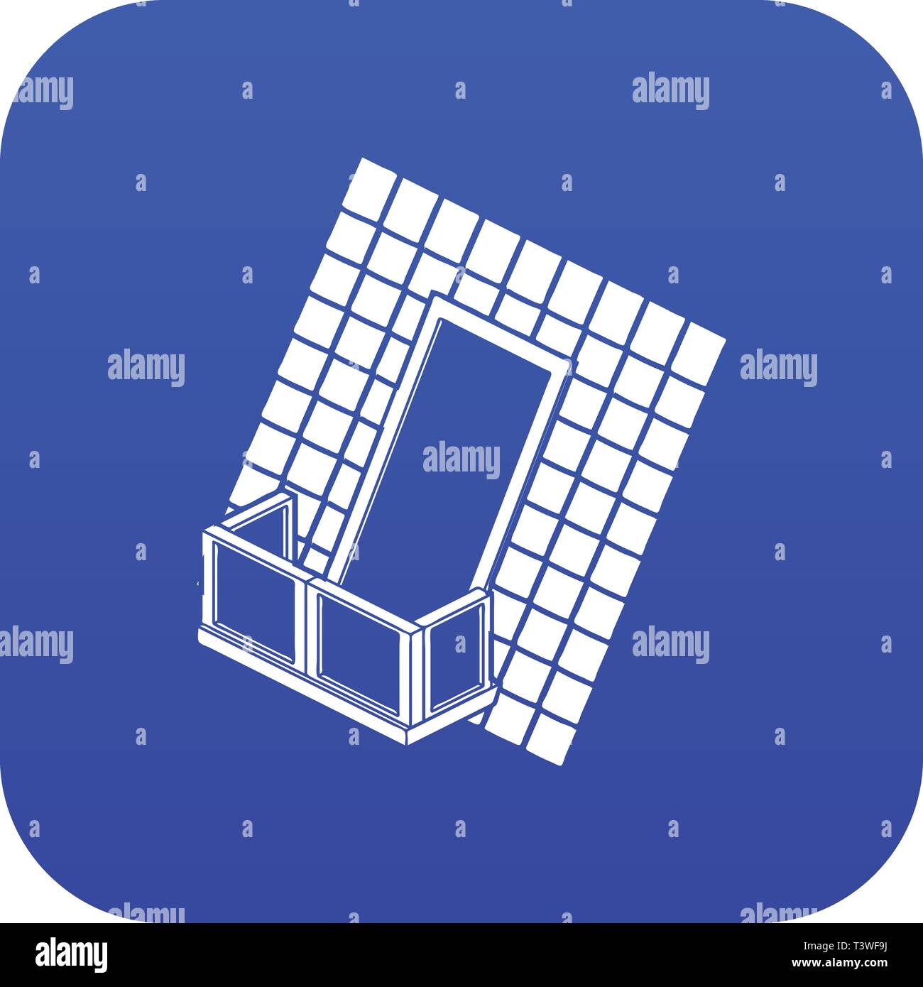 Balcony under roof icon blue vector Stock Vector Image & Art - Alamy