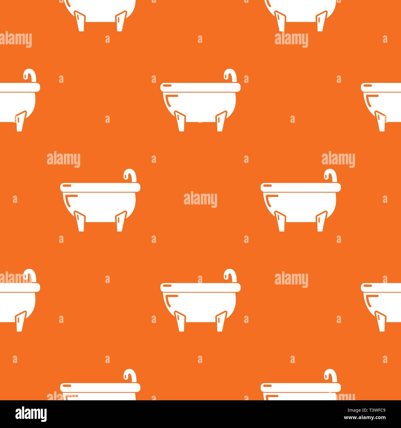 Bathtub pattern vector orange Stock Vector Image & Art - Alamy