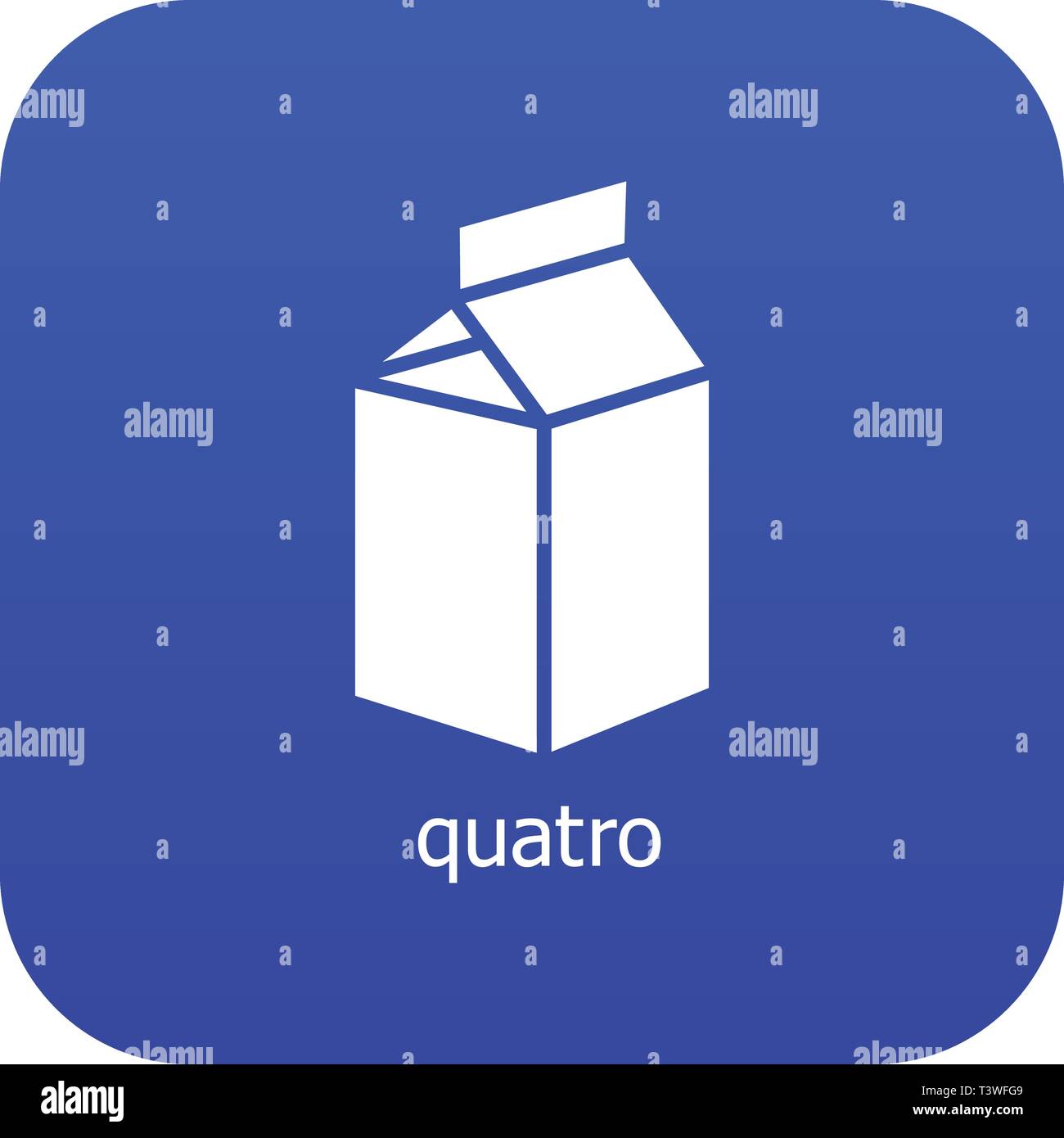 Quatro packag icon blue vector Stock Vector Image & Art - Alamy