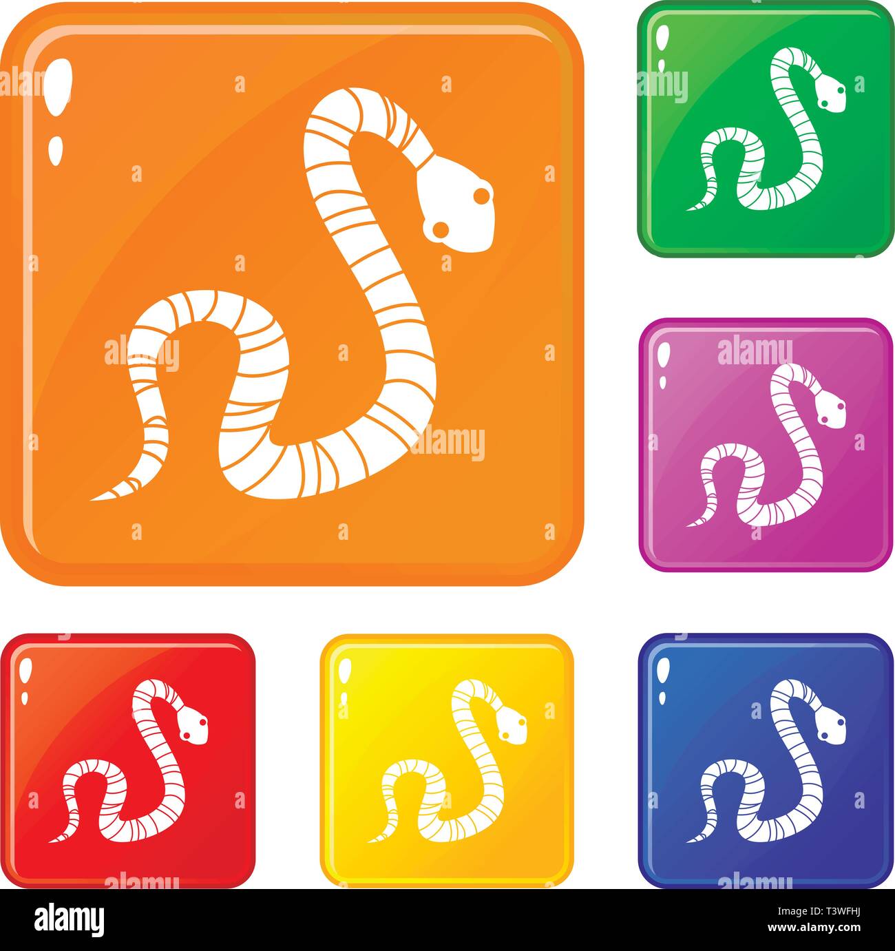 Black snake slithering Stock Vector Images - Alamy